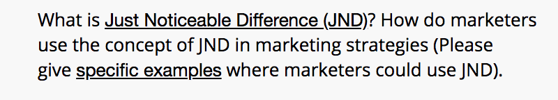 Solved What is Just Noticeable Difference (JND)? How do | Chegg.com
