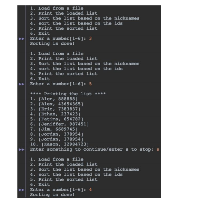 Solved Part1: Run the program When your program is run, the | Chegg.com