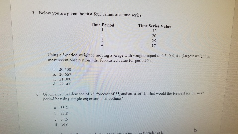 Solved 5. Below you are given the first four values of a | Chegg.com