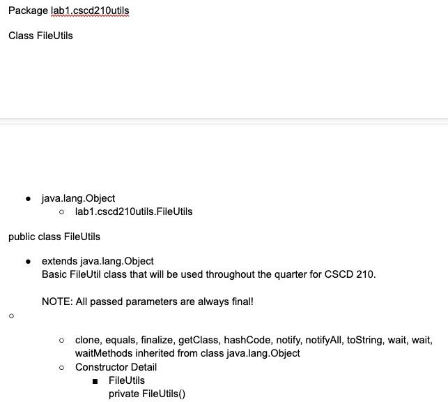 Solved Package lab1.cscd210methods Class CSCD210Lab1 Methods | Chegg.com