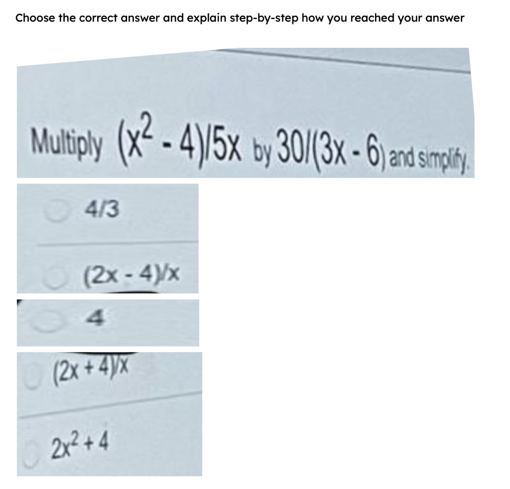 Solved Choose the correct answer and explain step-by-step | Chegg.com