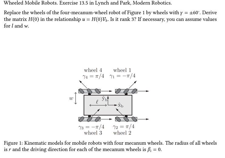 Wheeled Mobile Robots Exercise 13 5 In Lynch