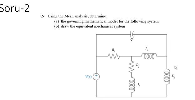 Soru-2 2- Using the Mesh analysis, determine (a) the | Chegg.com