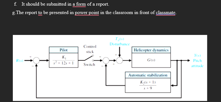 Solved Project/Case Study: Automatic control of helicopters | Chegg.com