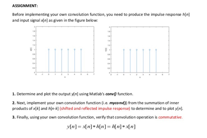 Assignment Before Implementing Your Own Convolution