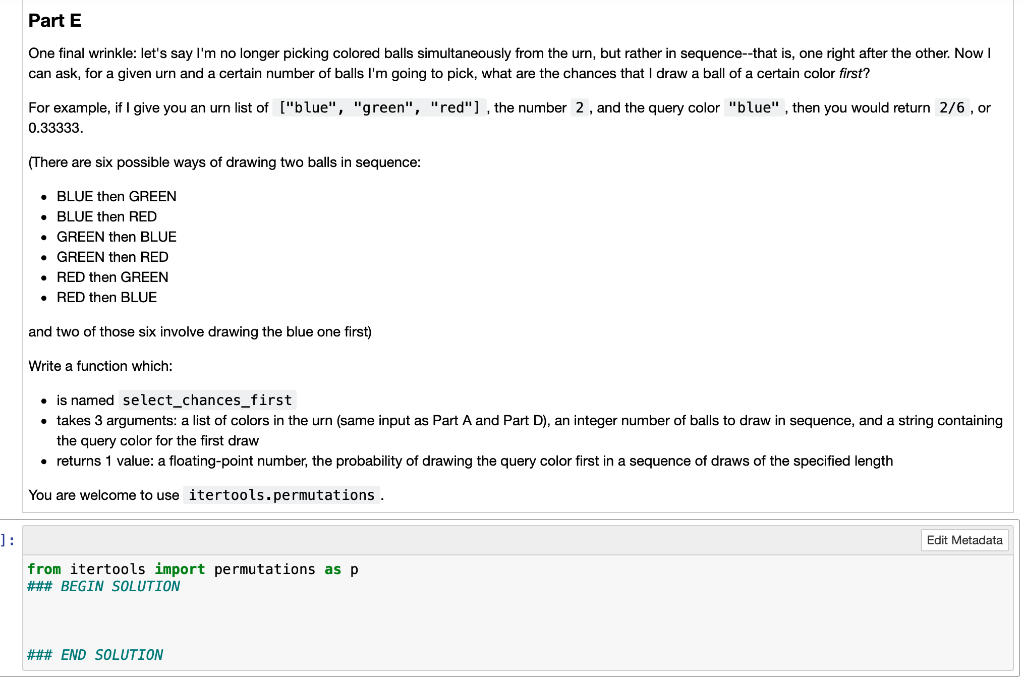 Solved Part E One final wrinkle: let's say I'm no longer | Chegg.com