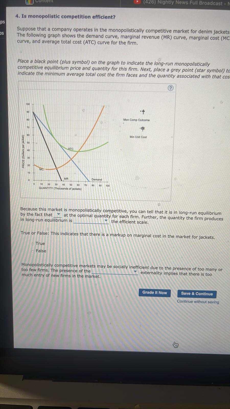Solved Is monopolistic competition efficient?Suppose that a | Chegg.com