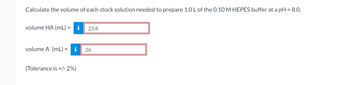 Solved HEPES (HA) and then combining the solutions to obtain | Chegg.com