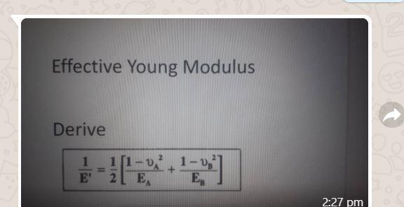 Effective Young Modulus Derive 1 E' NI 1-0 Е. E 2:27 | Chegg.com