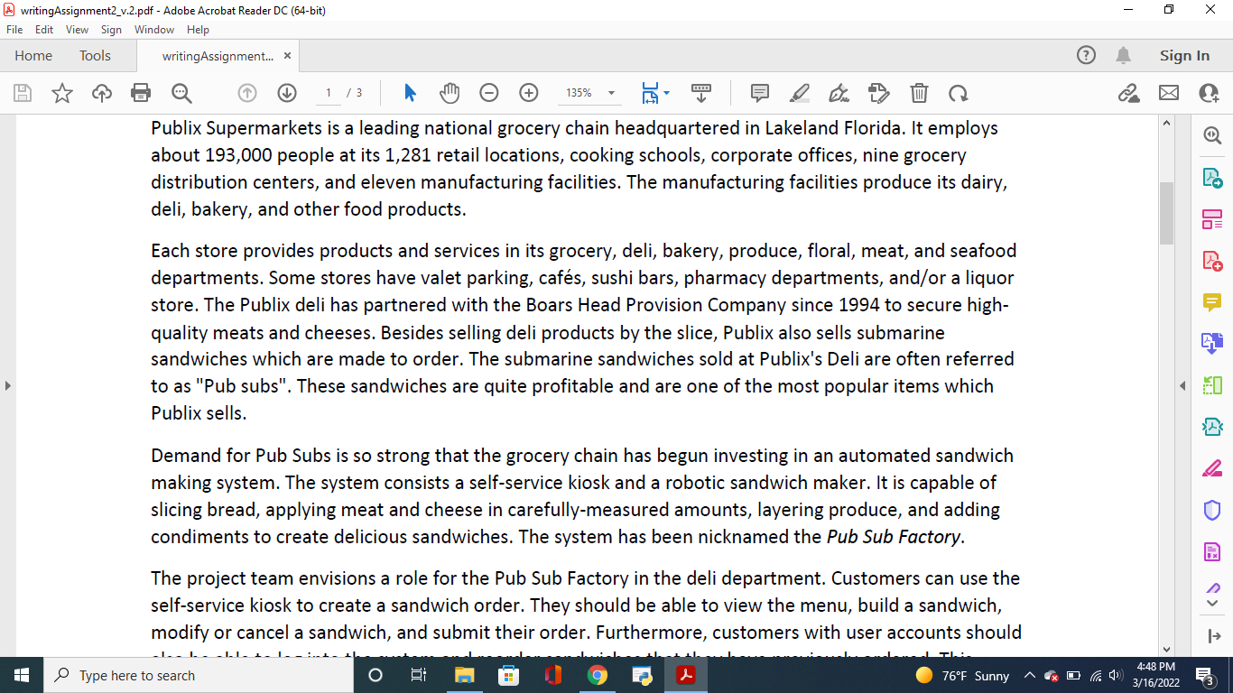 Solved - х writingAssignment2_v.2.pdf - Adobe Acrobat Reader | Chegg.com