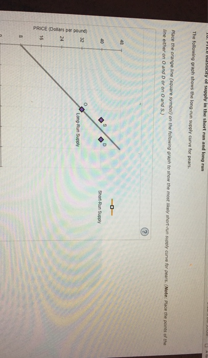 Solved T0. Pne elasticaty of supply in the short run and | Chegg.com