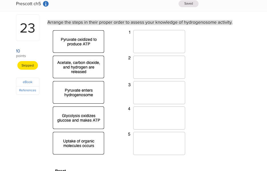 Solved Prescott ch5 6 Saved Arrange the steps in their | Chegg.com