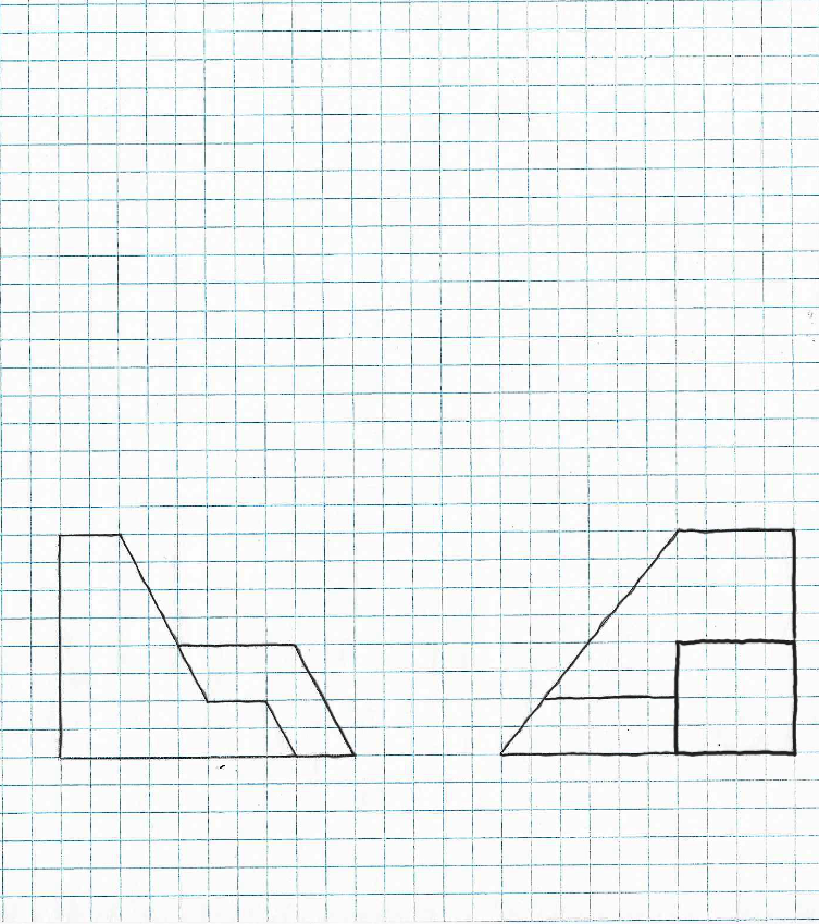 Solved Pls complete the missing top view for this drawing! | Chegg.com