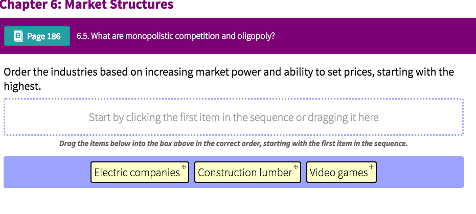 Solved Chapter 6: Market Structures e Page 186 6.5. What are | Chegg.com