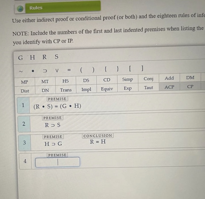Solved Use either indirect proof or conditional proof (or | Chegg.com