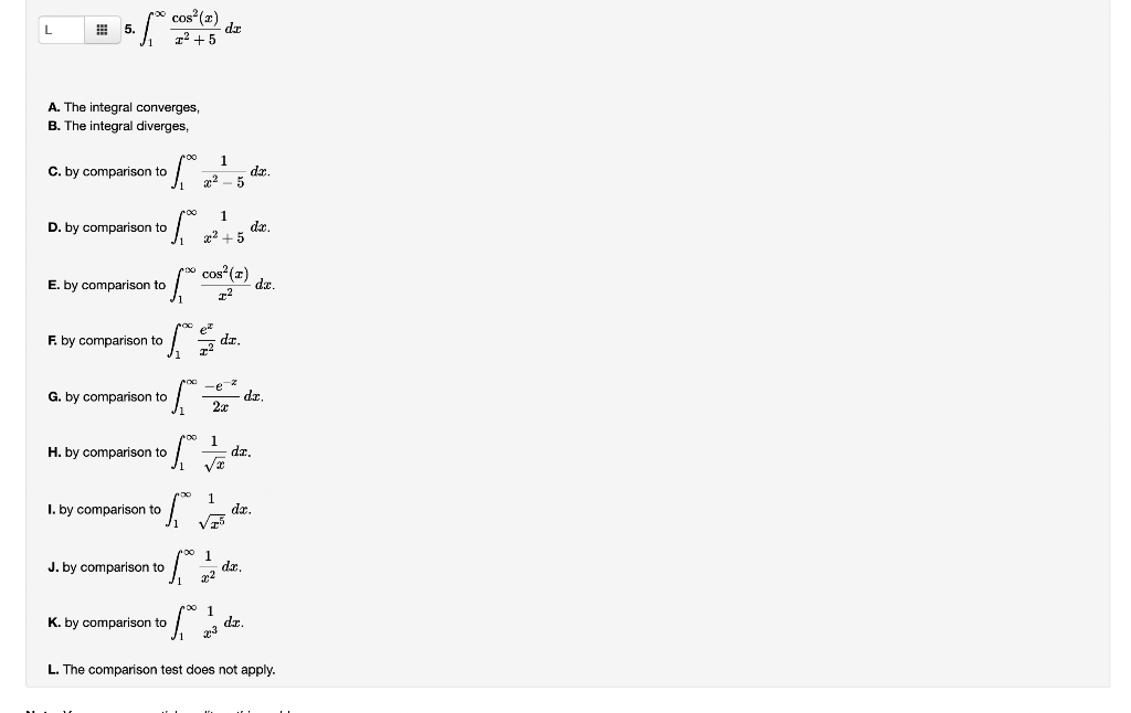 Solved Analyze each of the improper integrals below and | Chegg.com