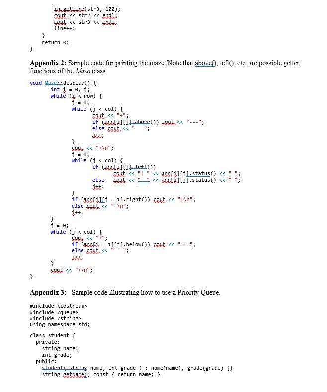 Write a maze-solving program, with the following | Chegg.com