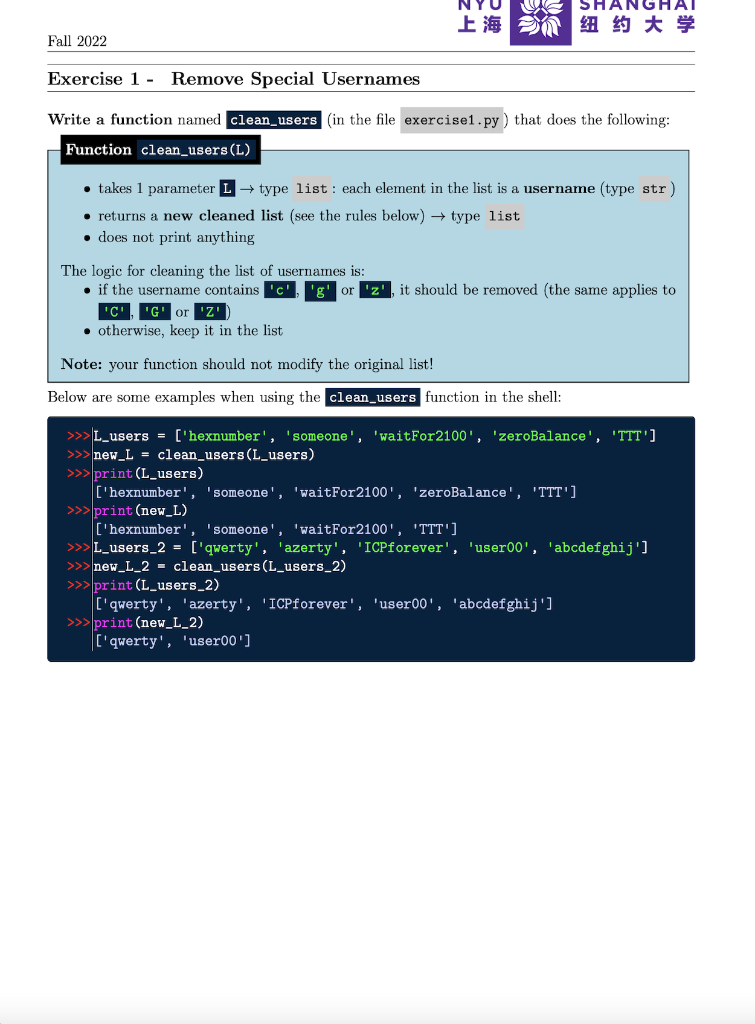 Solved ≫≫∣ L_users = ['hexnumber', 'someone', 'waitFor2100', | Chegg.com