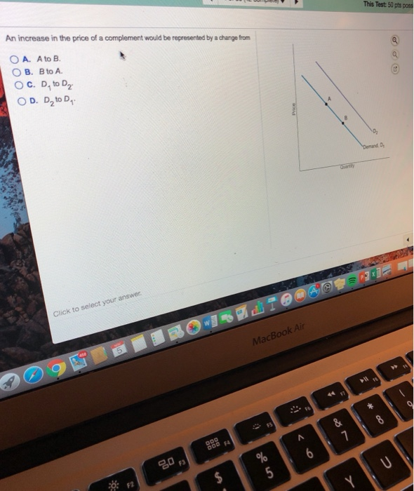 Solved This Test: 50 pts poss An increase in the price of a | Chegg.com