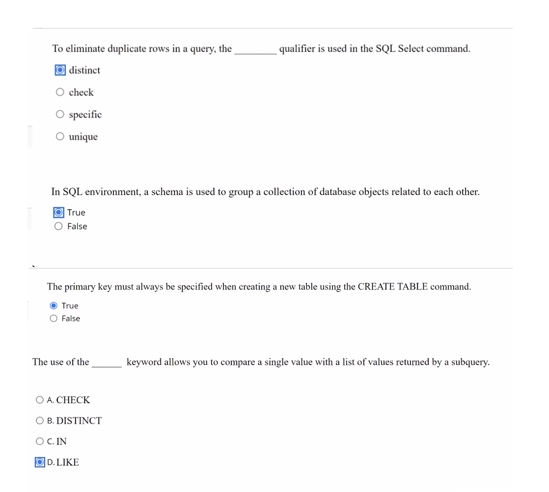 Solved To Eliminate Duplicate Rows In A Query The Qualifier Chegg