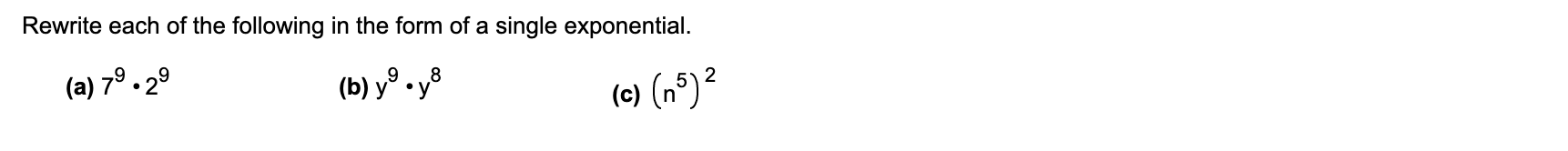 Solved Rewrite each of the following in the form of a single | Chegg.com