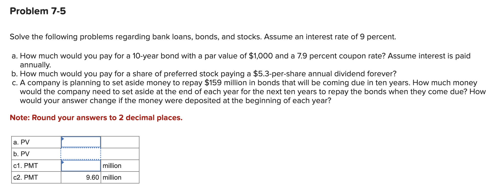 Solved Problem 7-5 Solve the following problems regarding | Chegg.com