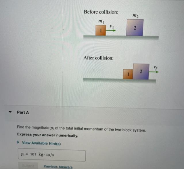 Solved Block 1, of mass m1 = 6.70 kg , moves along a | Chegg.com