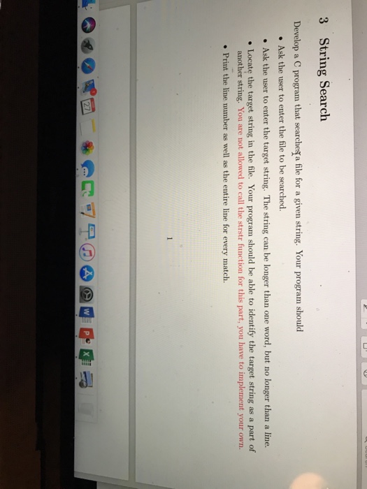 Solved 3 String Search Develop a C program that searches a | Chegg.com