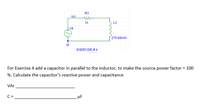 Solved For Exercise 4 add a capacitor in parallel to the | Chegg.com