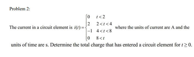 Solved Problem 2: 0 t