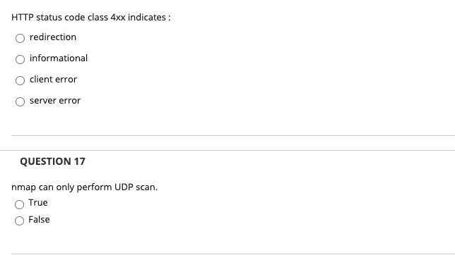 Solved HTTP status code class 4xx indicates : redirection | Chegg.com