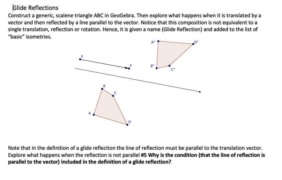 Glide Reflections Construct a generic, scalene | Chegg.com