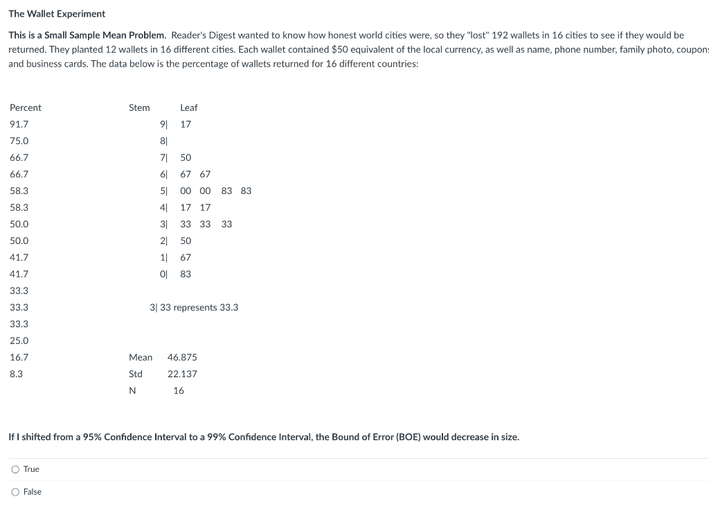 Solved This is a Small Sample Mean Problem. Reader's Digest | Chegg.com