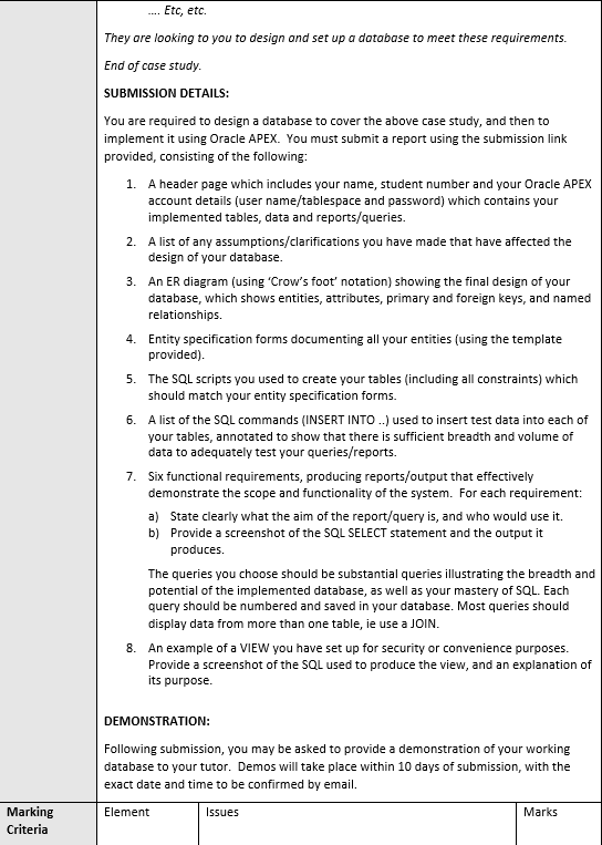 Solved They are looking to you to design and set up a | Chegg.com