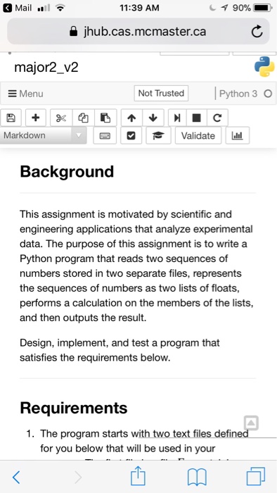 Solved def m(file1,file2): File1 = | Chegg.com