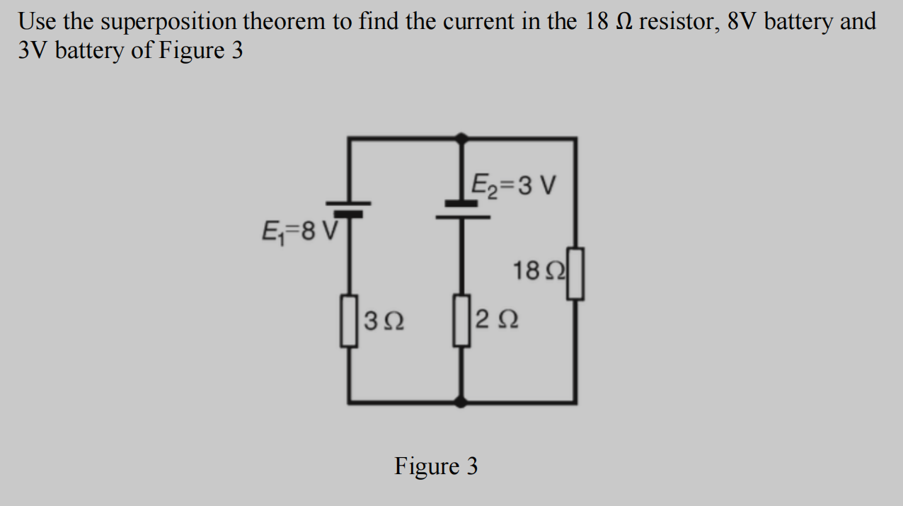 Solved Use the superposition theorem to find the current in | Chegg.com