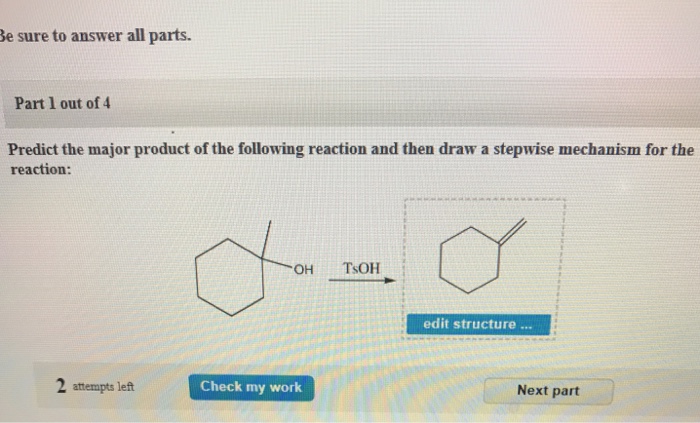 Solved Predict the major product of the following reaction | Chegg.com