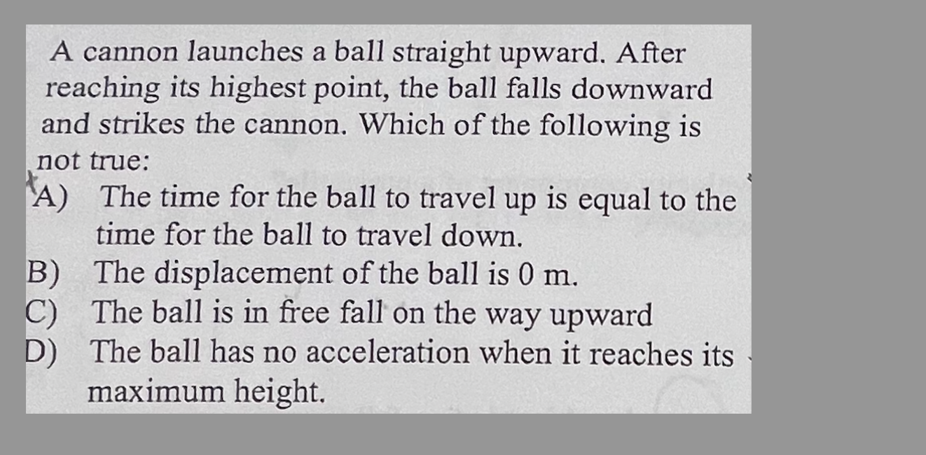 Solved A cannon launches a ball straight upward. After | Chegg.com