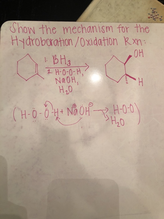 Solved Show the mechanism for the hydroboration/oxidation | Chegg.com