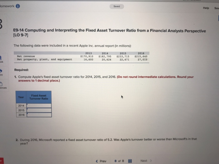 Solved omework G Saved Help Sav E9-14 Computing and | Chegg.com