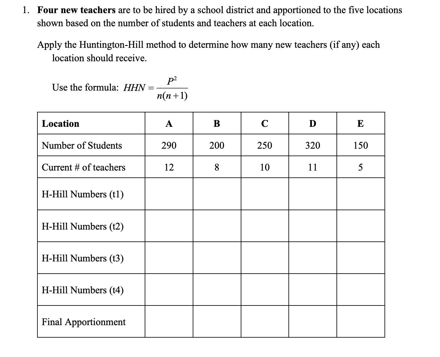 Solved Four new teachers are to be hired by a school | Chegg.com