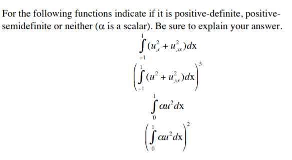 Solved For the following functions indicate if it is | Chegg.com