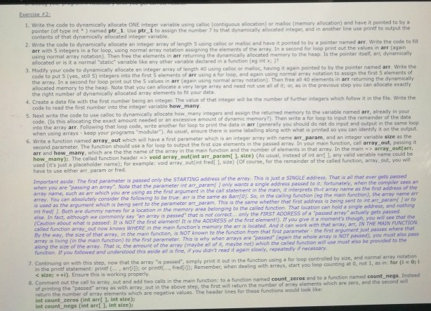 Solved Frise2 1. Write the code to dynamically allocate ONE | Chegg.com