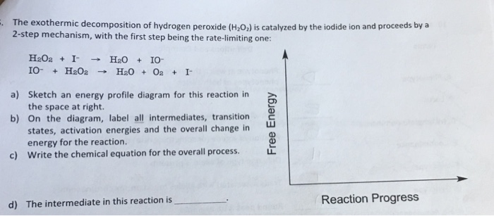 Solved The exothermic decomposition of hydrogen peroxide | Chegg.com