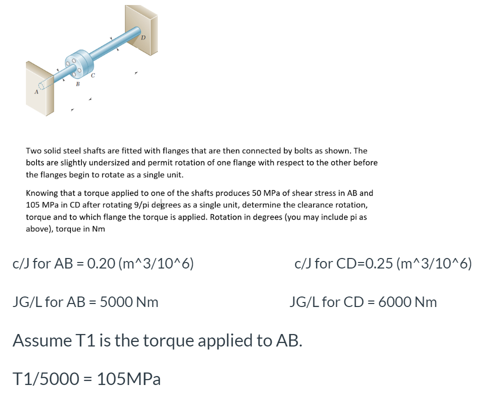 Solved А Two solid steel shafts are fitted with flanges that | Chegg.com