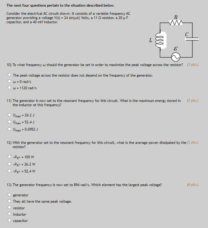 Solved The next four questions pertain to the situation | Chegg.com