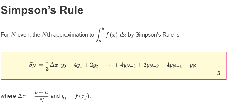 Solved Simpson's Rule For N even, the N th approximation to | Chegg.com