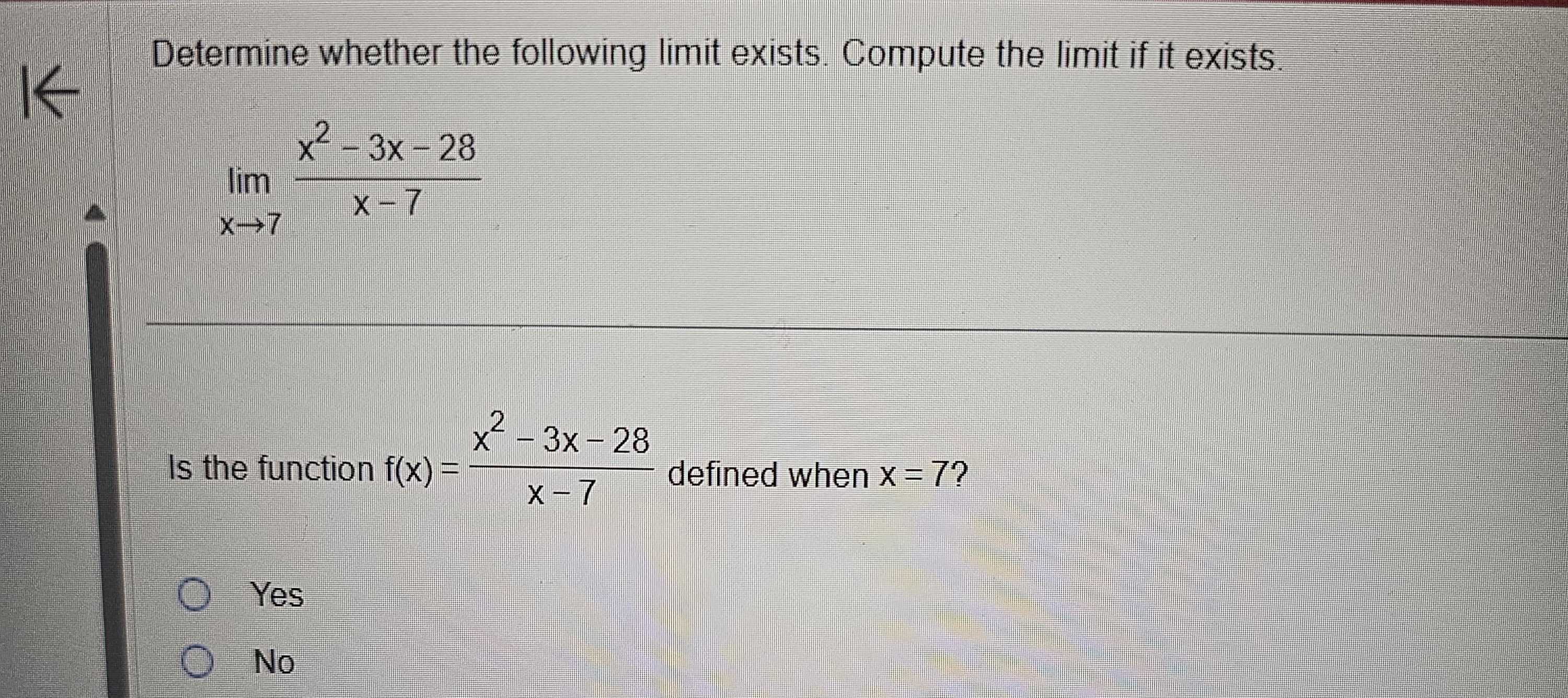 Solved Determine Whether The Following Limit Exists Compute