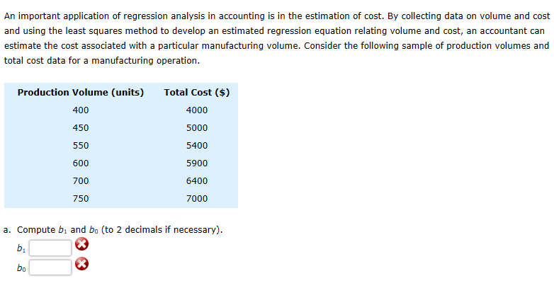 Solved An Important Application Of Regression Analysis In