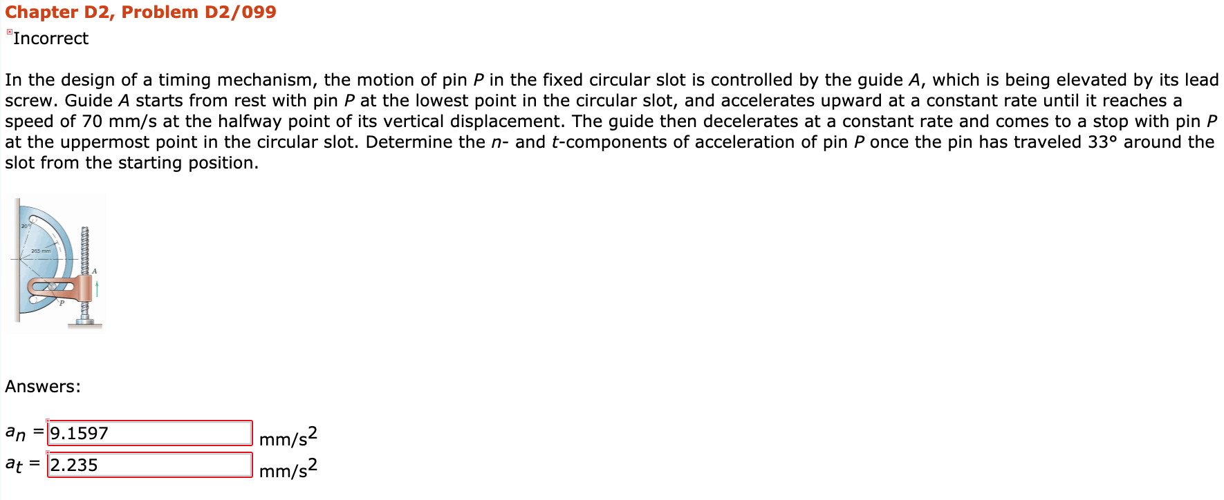Solved Chapter D2, Problem D2/099 "Incorrect In the design | Chegg.com